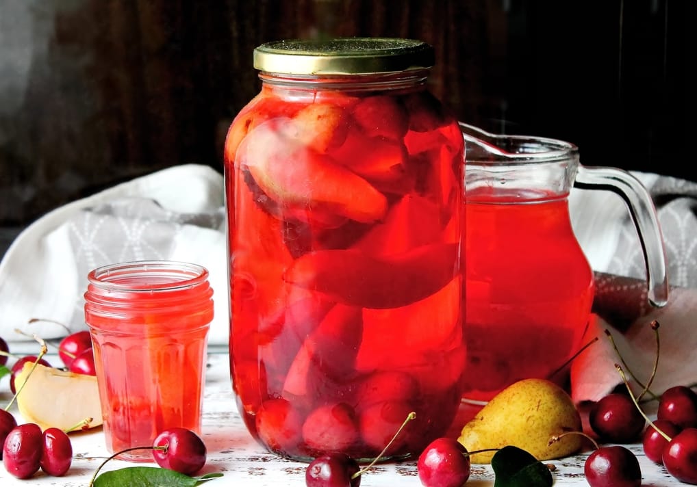 Cherry and pear compote for the winter Recipe